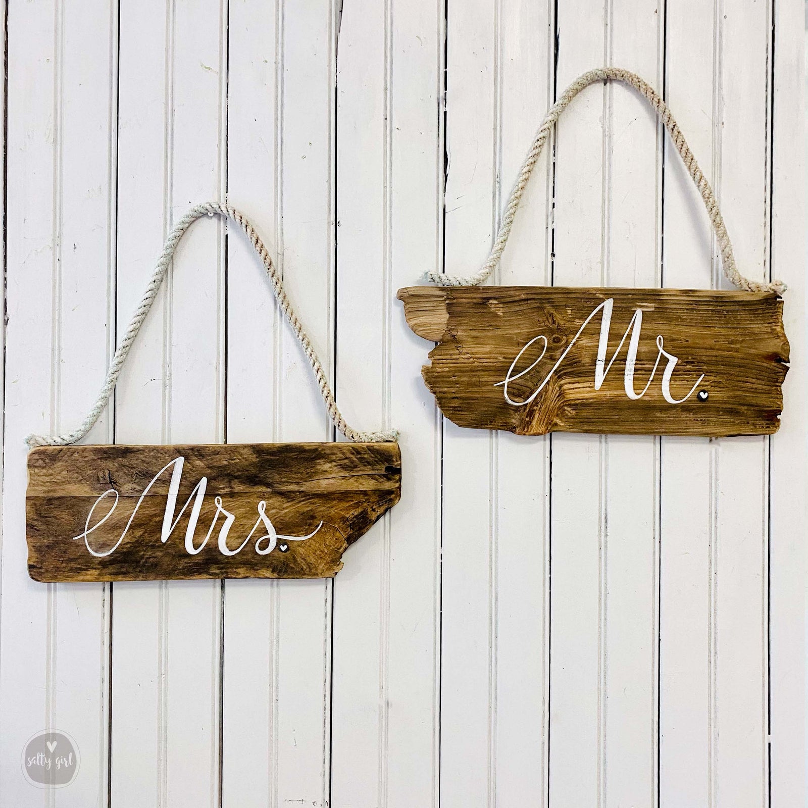Mini Custom Driftwood Sign | Handcrafted Coastal Decor – Maine Salty Girl