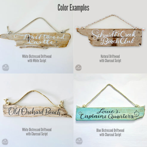 Custom Stacked Directional Wedding Signs on Post – Maine Salty Girl