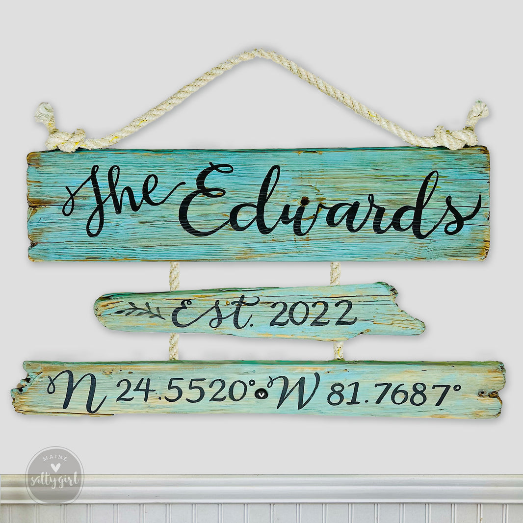 Custom Driftwood Signs – Maine Salty Girl
