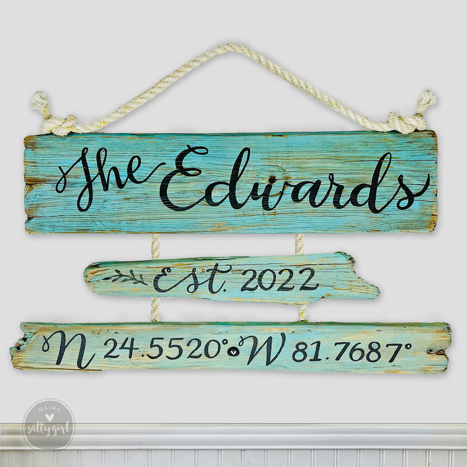 Custom Driftwood Signs – Maine Salty Girl