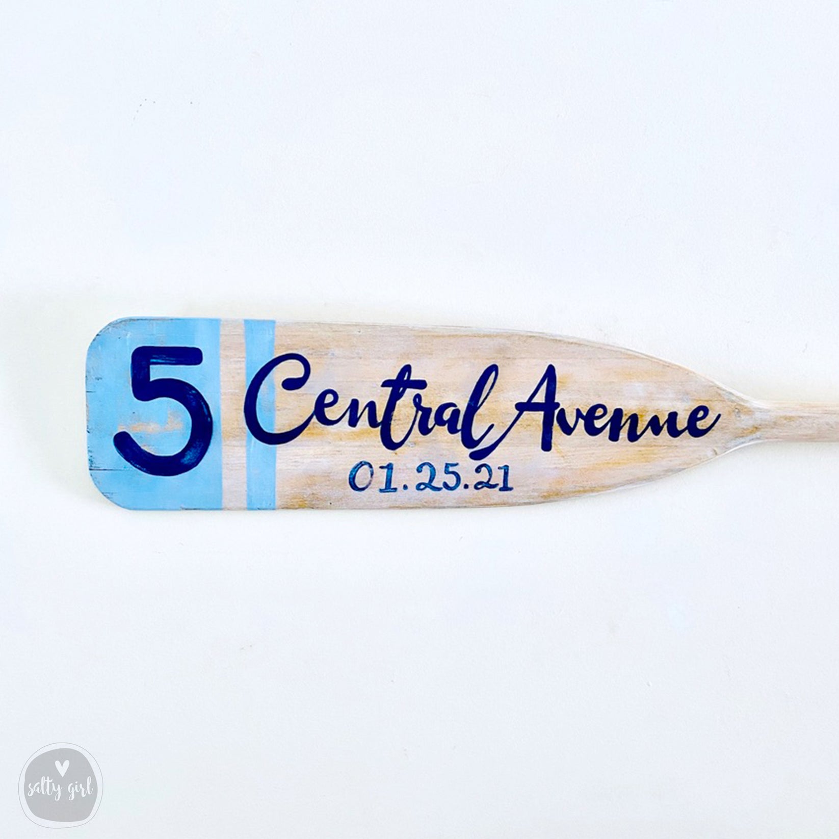 Painted Boat Oar - Custom Boat Paddle - Nautical Wall Art – Maine Salty ...