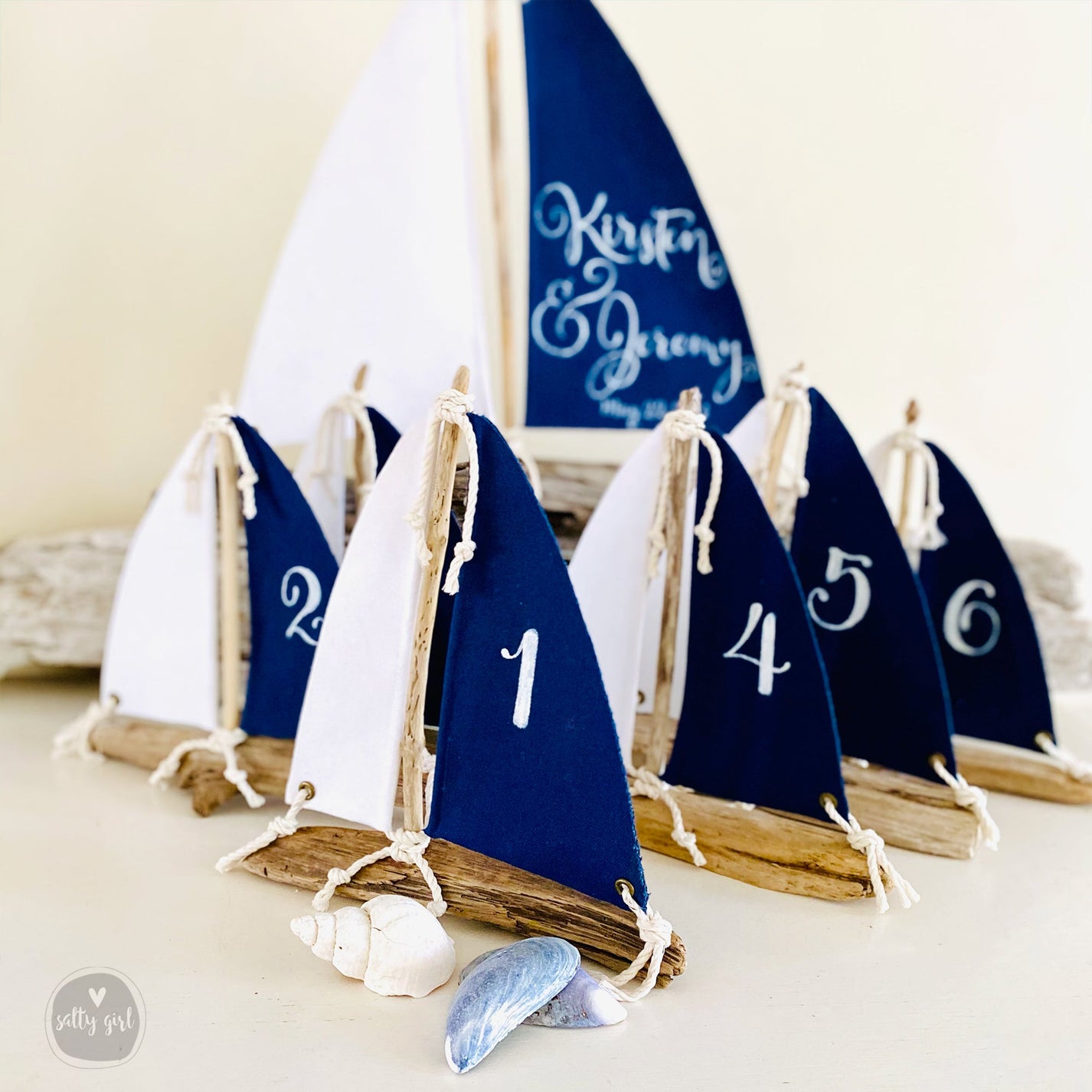 Sailboat Centerpiece Rental - 14" Wedding Table Number Boats – Maine ...