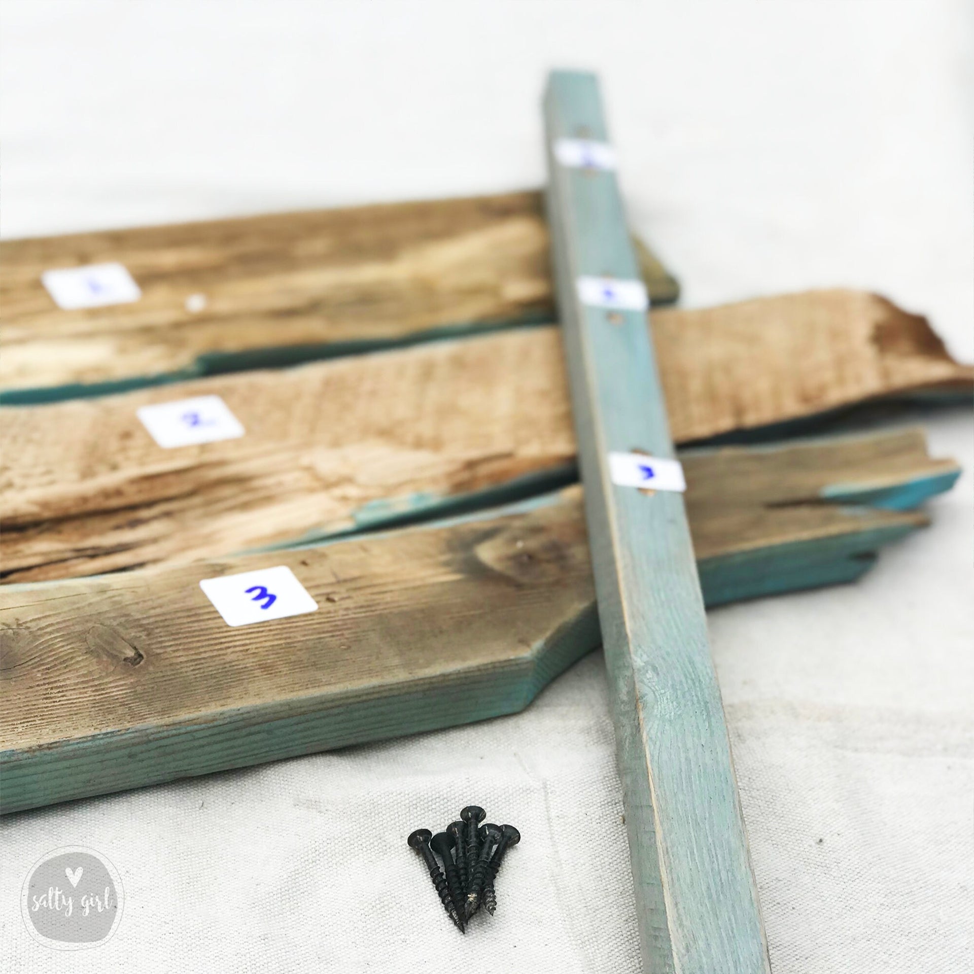 Signs on a Post with Hand Painted Graphics – Maine Salty Girl